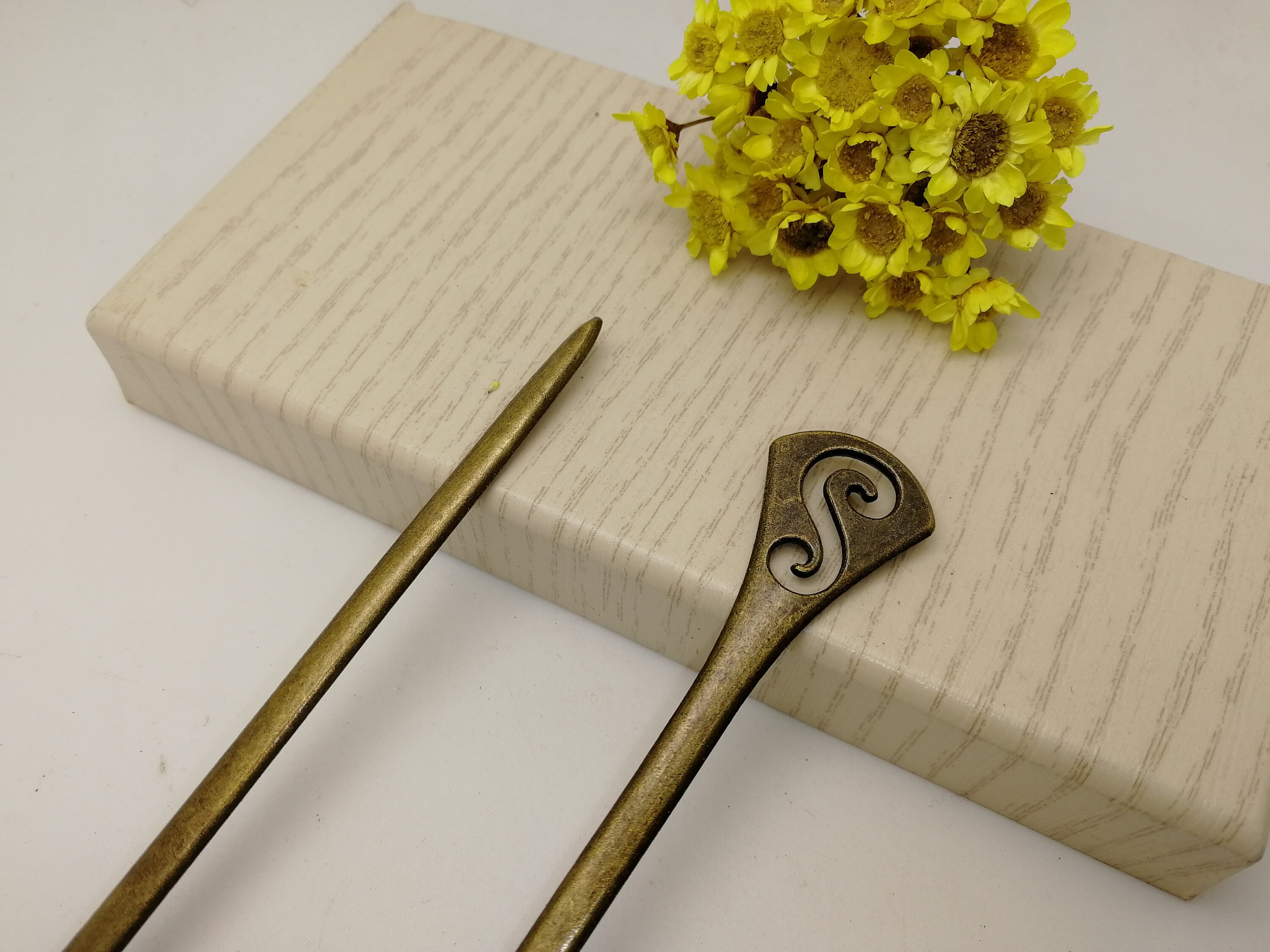 2 / 10 Pieces , Metal Rune Symbol Hair Fork Pin Stick Pick Hairpin ...