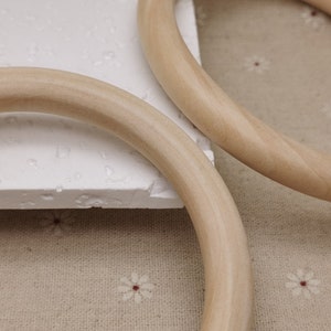 2/10 Pieces 12CM Width Natural Wood Round Ring Circle Hoop Charm ...