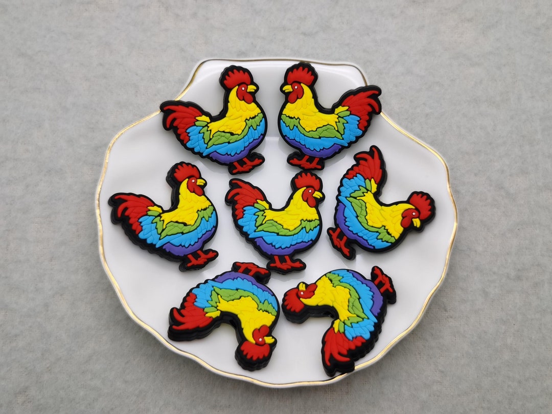 Silicone Bead Rooster Cock Chicken Chick Focal Bead for Pen Bracelet ...