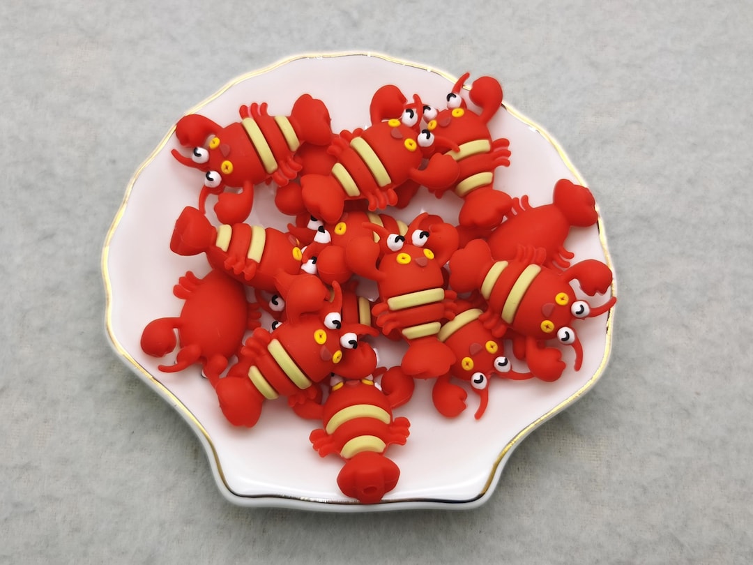 Silicone Bead Lobster Crayfish Shrimp Focal Bead for Pen Bracelet ...