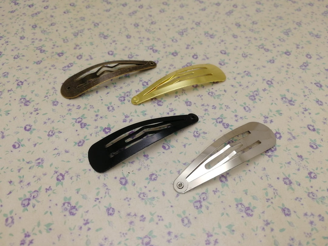 50 Mm Length Metal Snap Hair Clip , Head Clip Accessory Pin Handmade ...