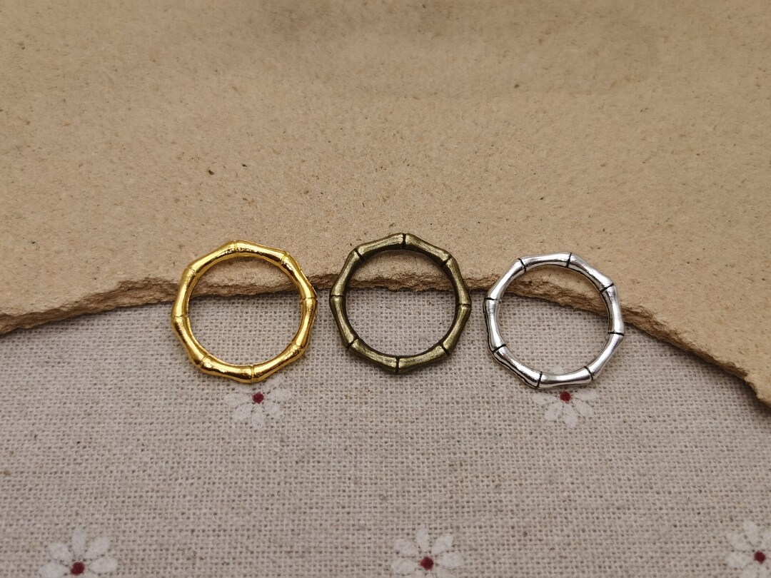 10/50 Pieces Metal Round Circle Ring Wheel Pendant Necklace Earring ...