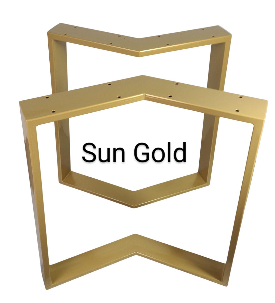 Gold Metal Table Legs – Set of 2 Bench Legs | Modern Dining Table Base ...