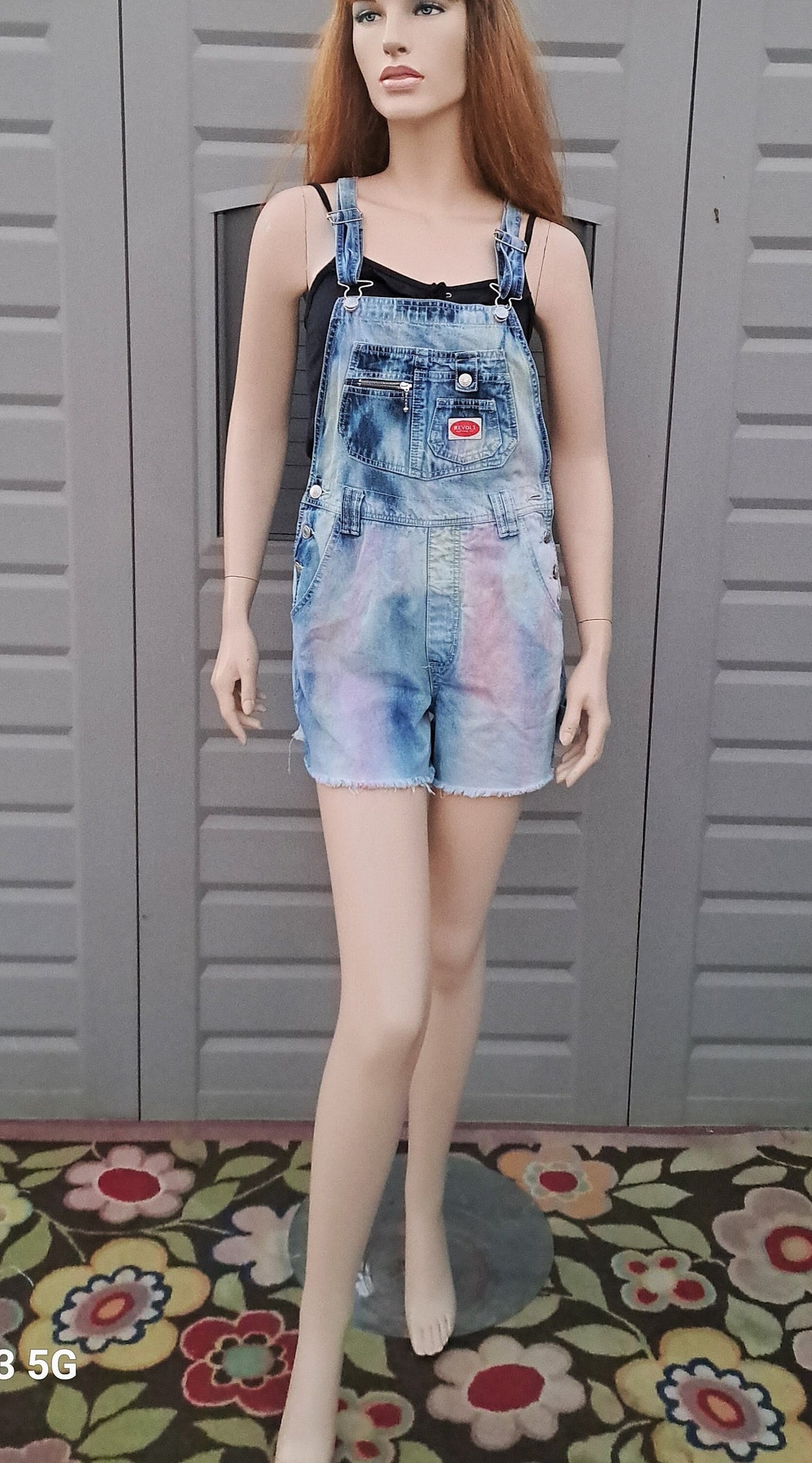 Vintage Revolt Tie Dyed Denim Cut off Shortalls Overalls Sz Medium - Etsy