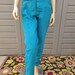 Vintage 80s Denim Overalls Teal Blue Hand Dyed Sz Small - Etsy