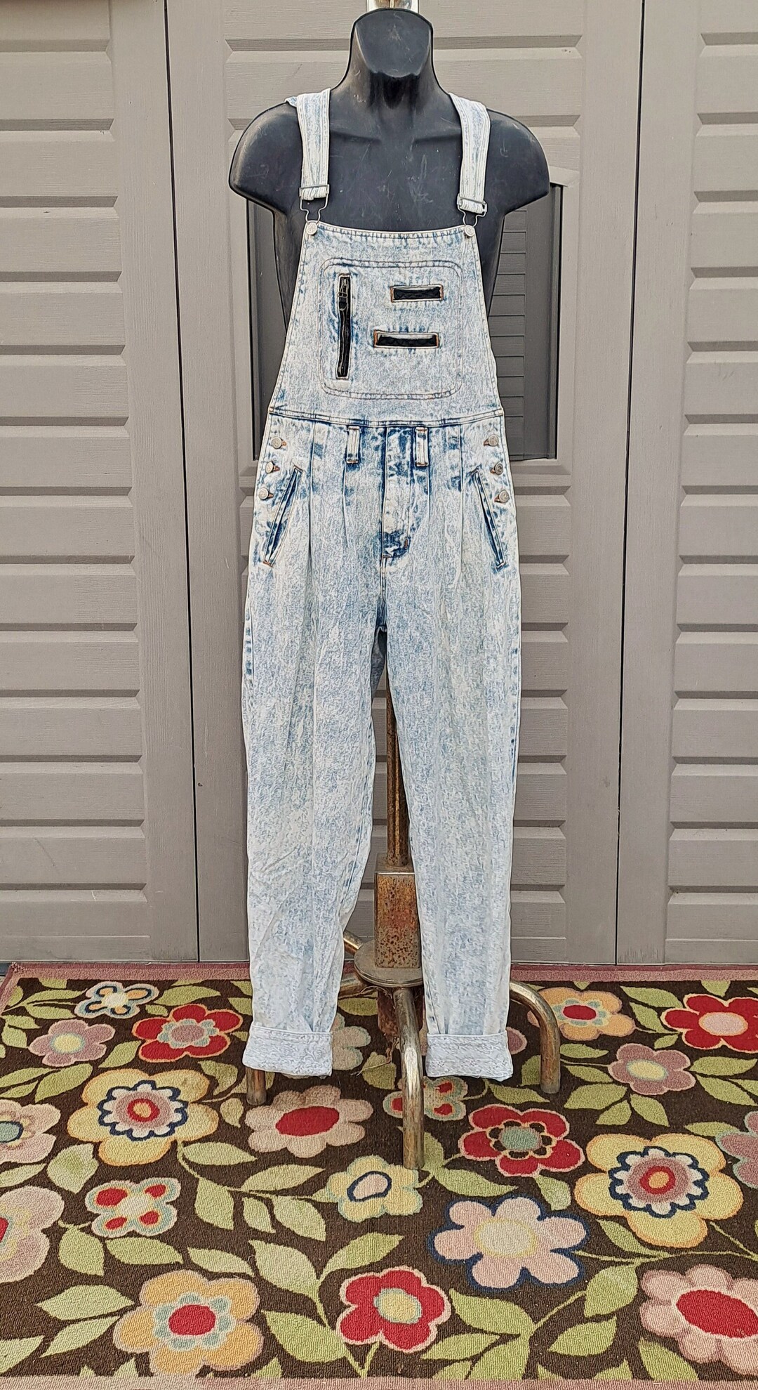Vintage 80's Acid Washed Denim Overalls up to 32 in Waist - Etsy