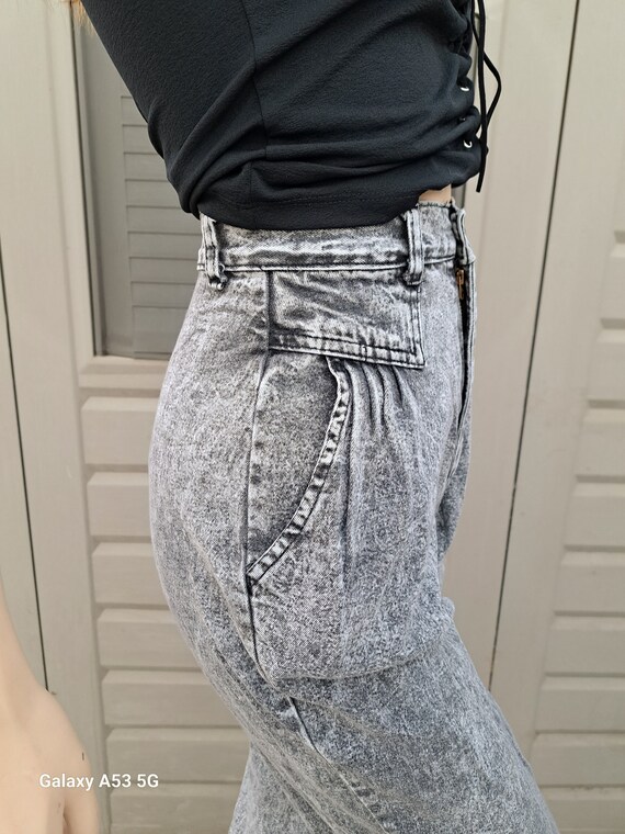 80's Cherokee gray black Acid washed Denim Jeans...U… - Gem