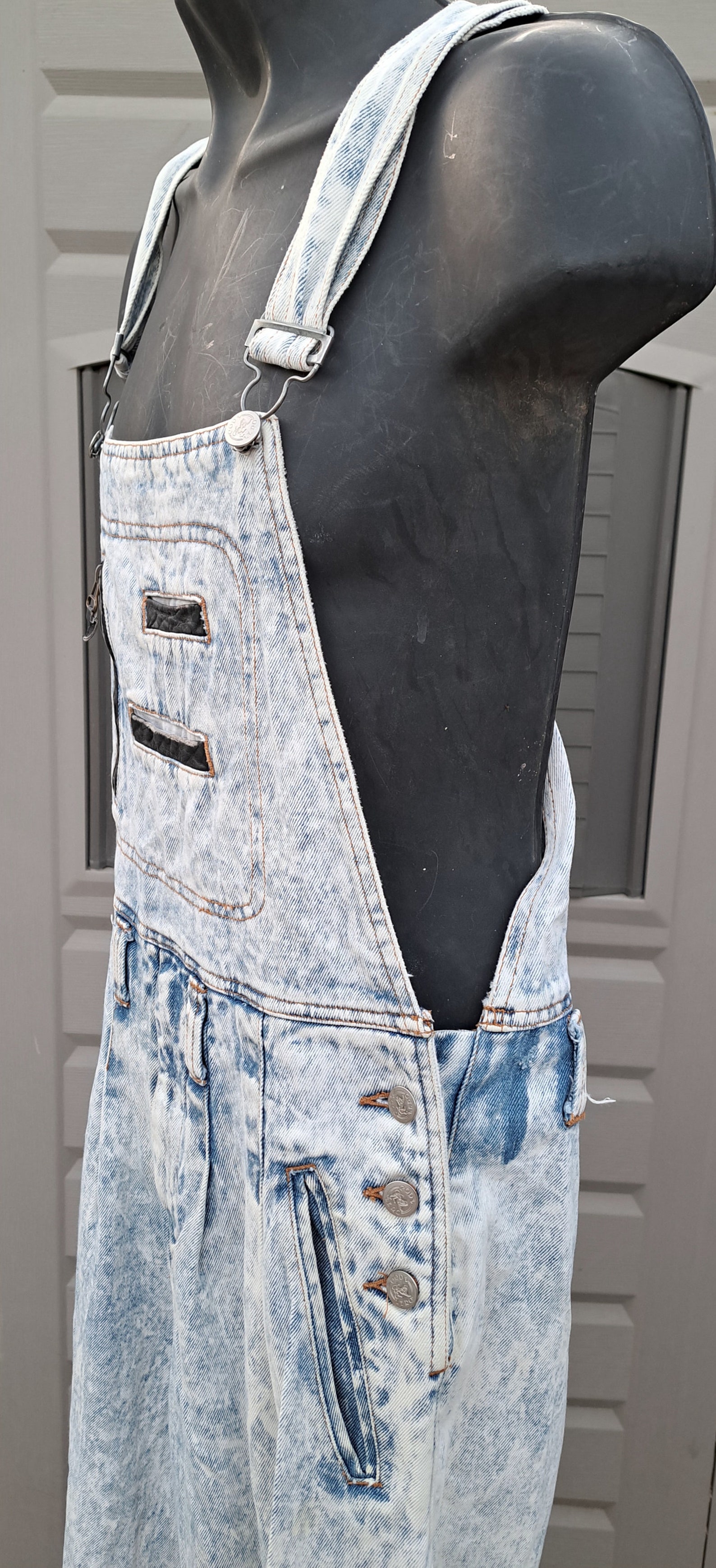 Vintage 80's Acid Washed Denim Overalls up to 32 in Waist - Etsy