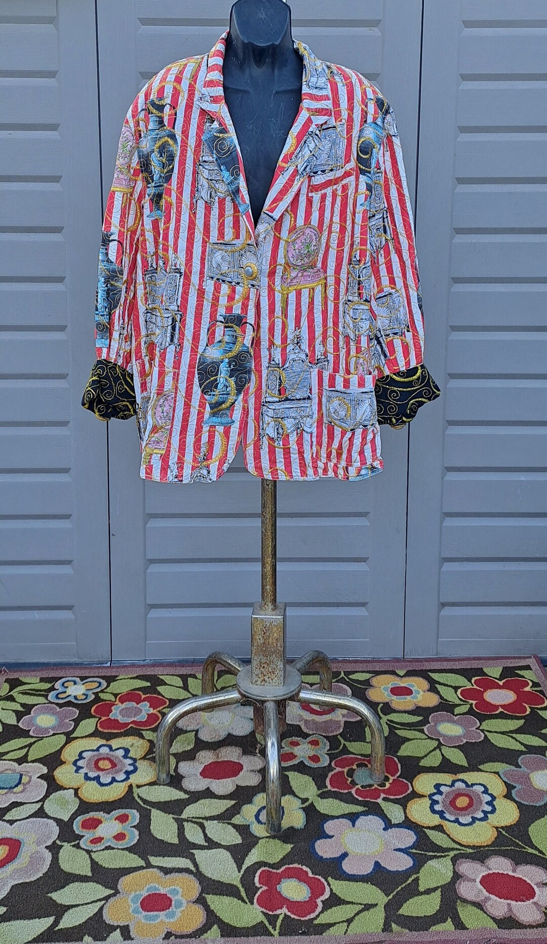 Vtg Gene Ewing Bis Wearable Art Blazer Jacket Plus Size - Etsy