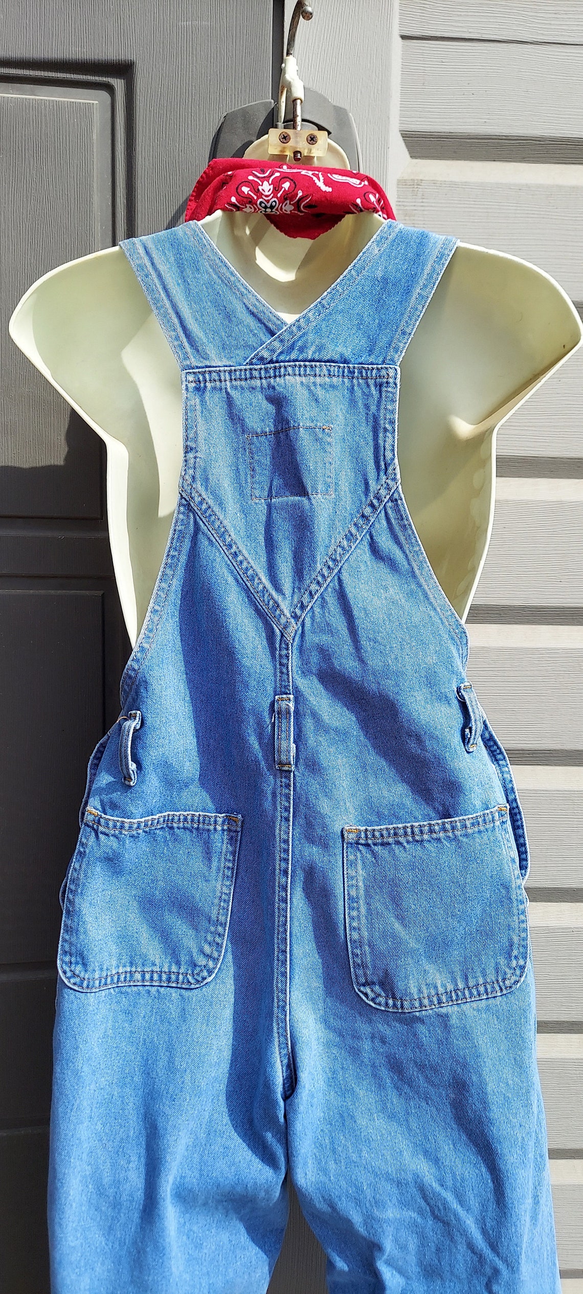 KIDS Vintage NOT GUILTY Blue Denim Girls Overalls Sz Medium - Etsy