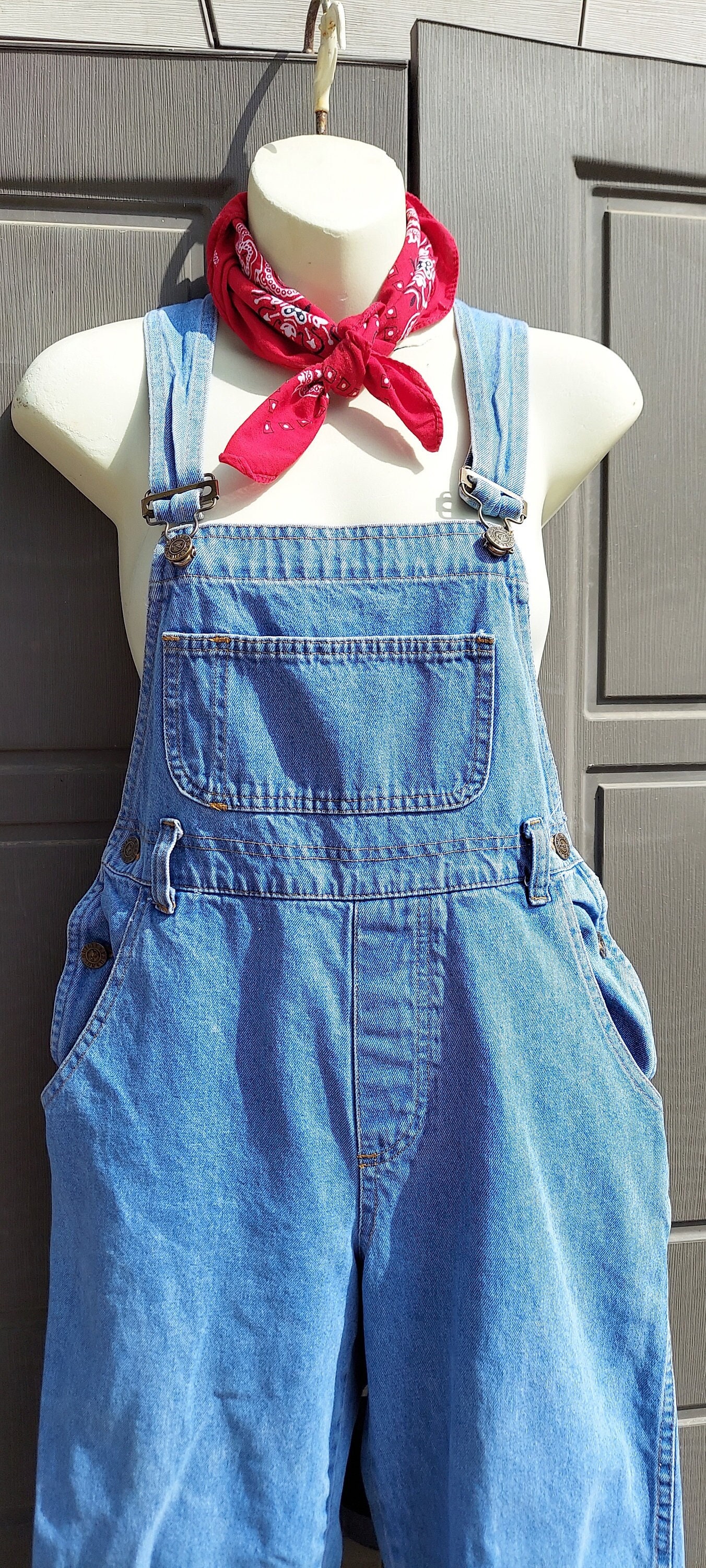 KIDS Vintage NOT GUILTY Blue Denim Girls Overalls Sz Medium - Etsy