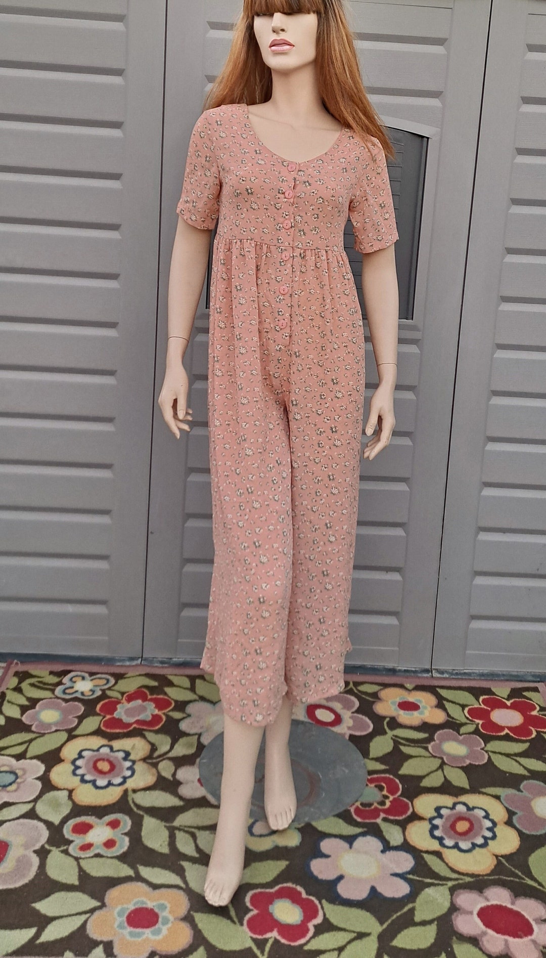 Pallazo Vintage 80's Semi Sheer Pantsuit -1980's Jumpsuit Sz X-small ...