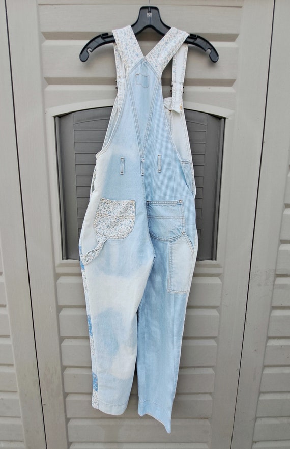 Kids Vintage darling flower patchwork denim Overalls… - Gem