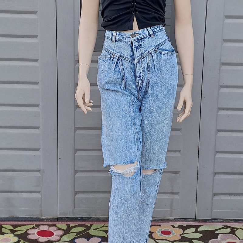 80s High Waist Jeans - Etsy