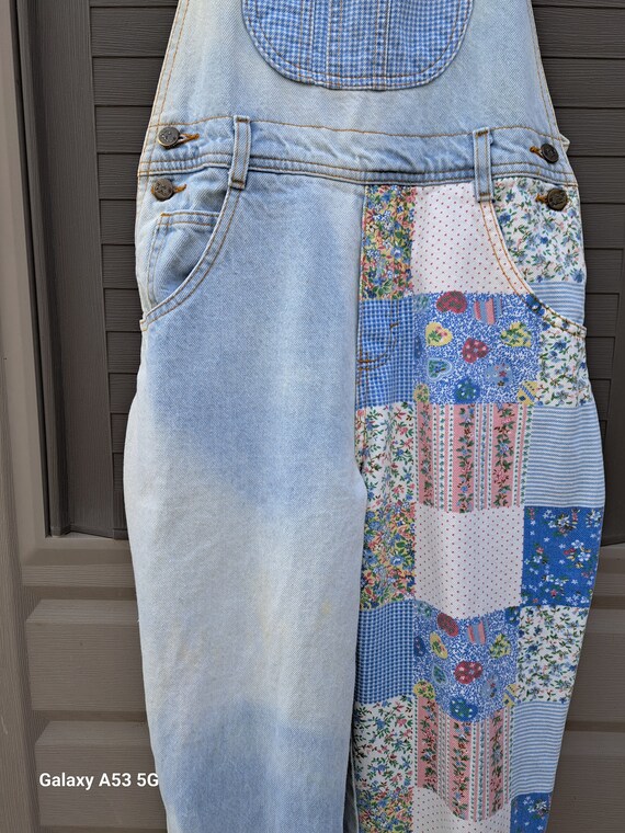 Kids Vintage darling flower patchwork denim Overalls… - Gem