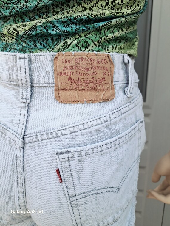 Levis light Grey acid washed 501 Levis Vintage denim … - Gem