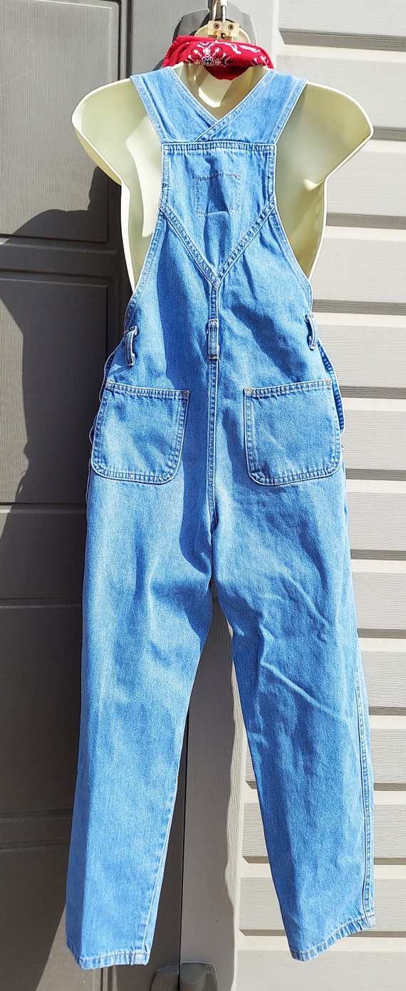 KIDS Vintage NOT GUILTY blue denim girls Overalls S… - Gem