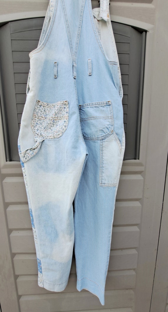 Kids Vintage darling flower patchwork denim Overalls… - Gem