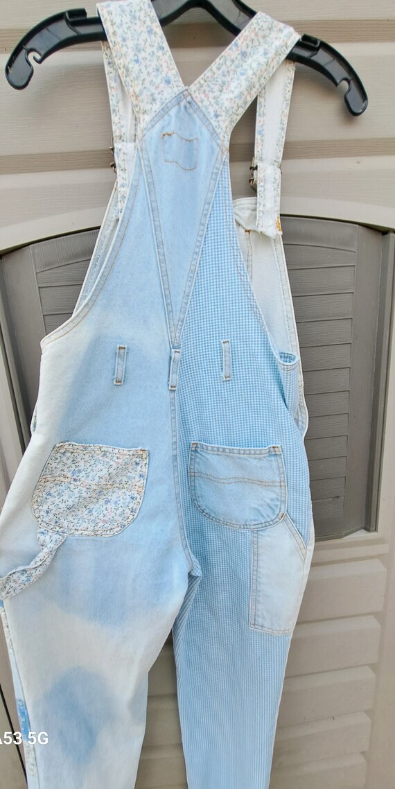 Kids Vintage darling flower patchwork denim Overalls… - Gem