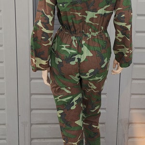 AWESOME Vtg 60's 70's Camoflauge Cotton Jumpsuit Gi Joe Gi Jane Camo ...