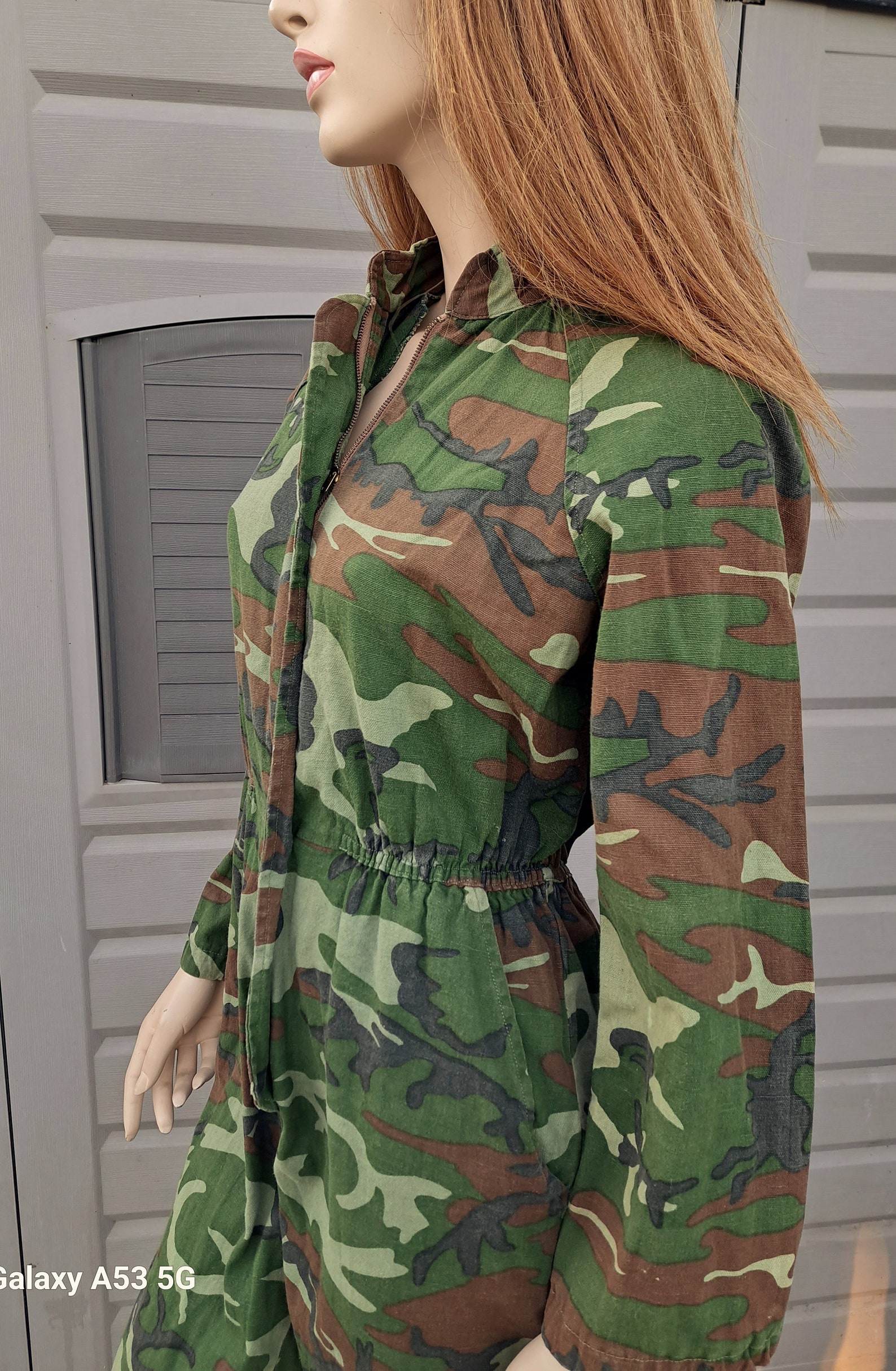 AWESOME Vtg 60's 70's Camoflauge Cotton Jumpsuit Gi Joe Gi Jane Camo ...