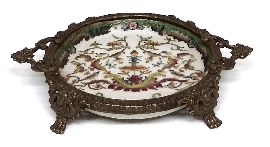 Beautiful Chinese Plate Multi Colored Framed in Gilt Bronze - Etsy