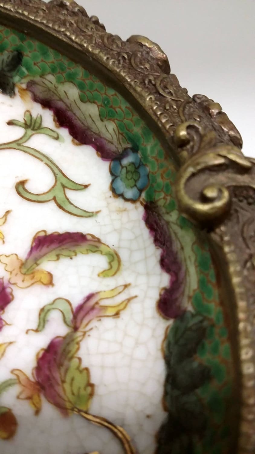 Beautiful Chinese Plate Multi Colored Framed in Gilt Bronze - Etsy