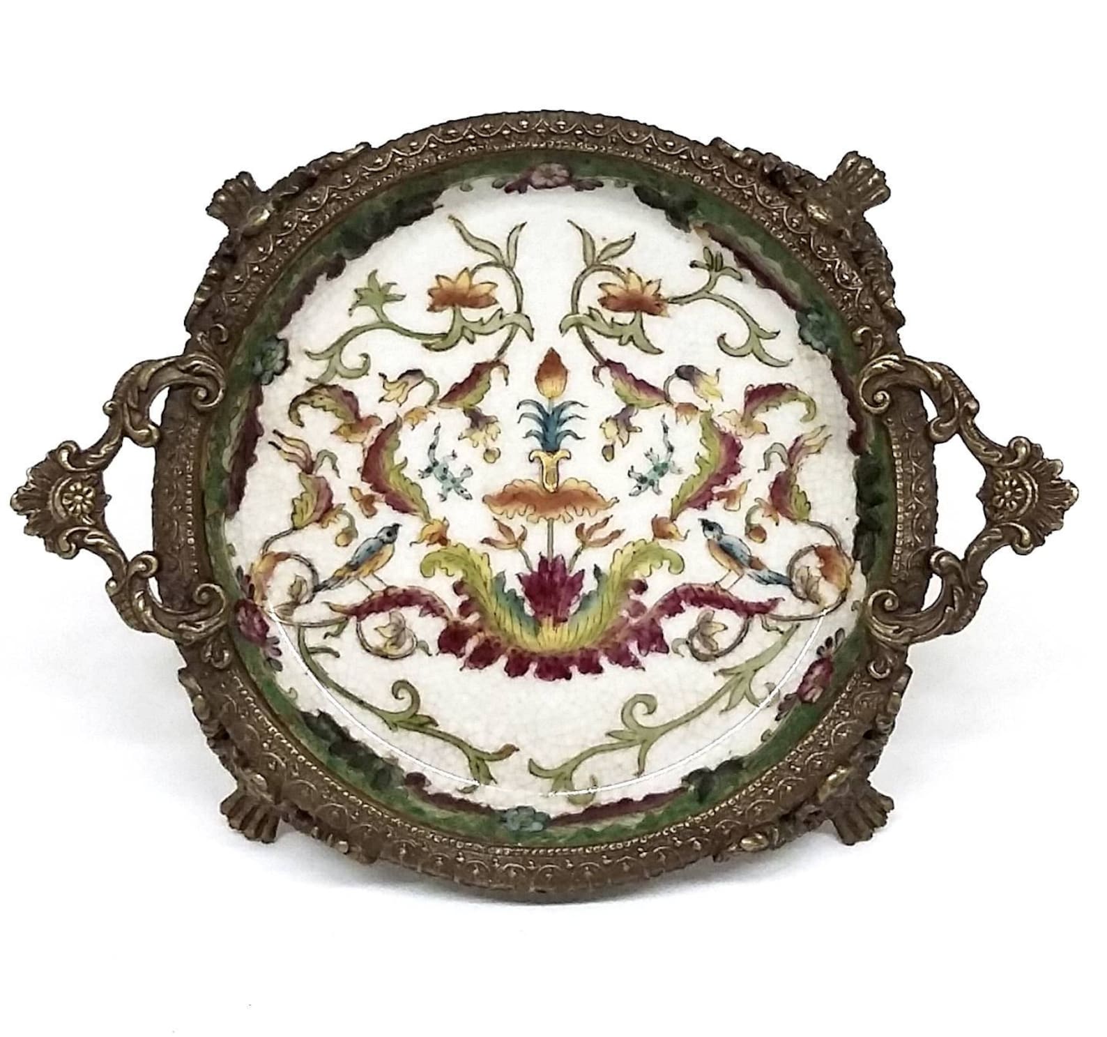Beautiful Chinese Plate Multi Colored Framed in Gilt Bronze - Etsy