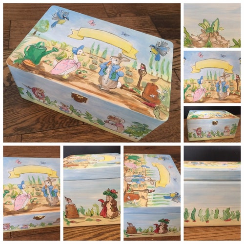 Peter Rabbit Keepsake Memory Box Personalized Wooden Box - Etsy