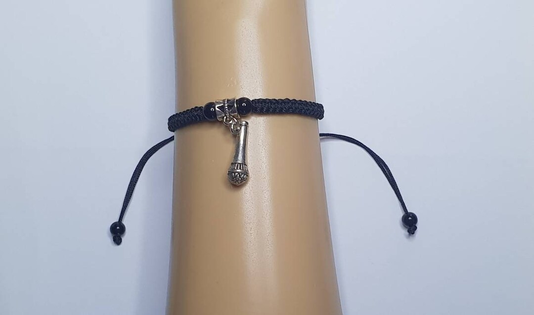 Microphone Charm Bracelet - Microphone Charm - Music Lover Gift - Music ...