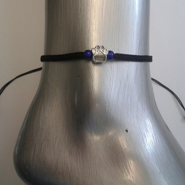 Paw Print Anklet - Etsy