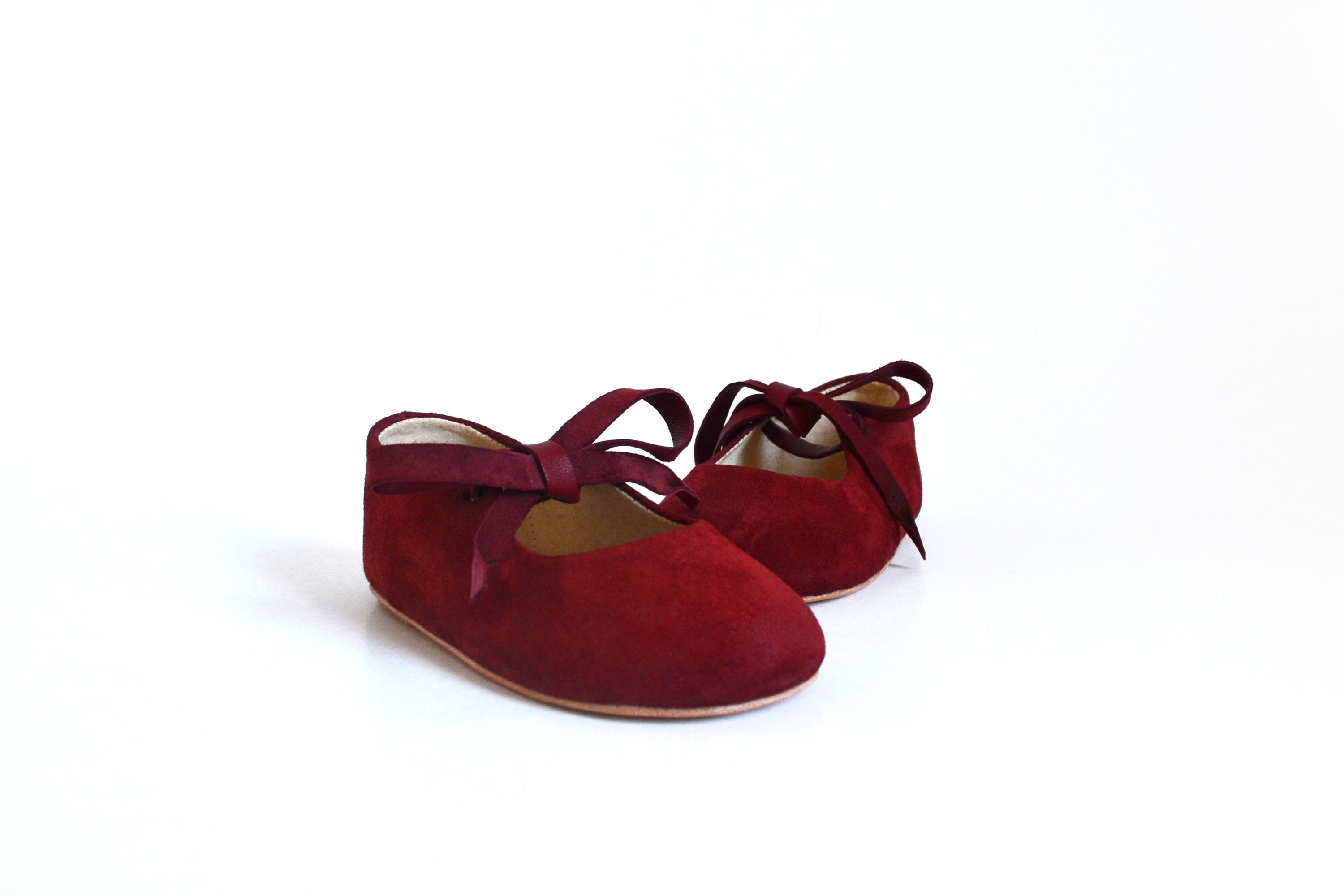 Toddler Girl Red Suede Leather Mary Jane Shoes: First Walkers - Etsy