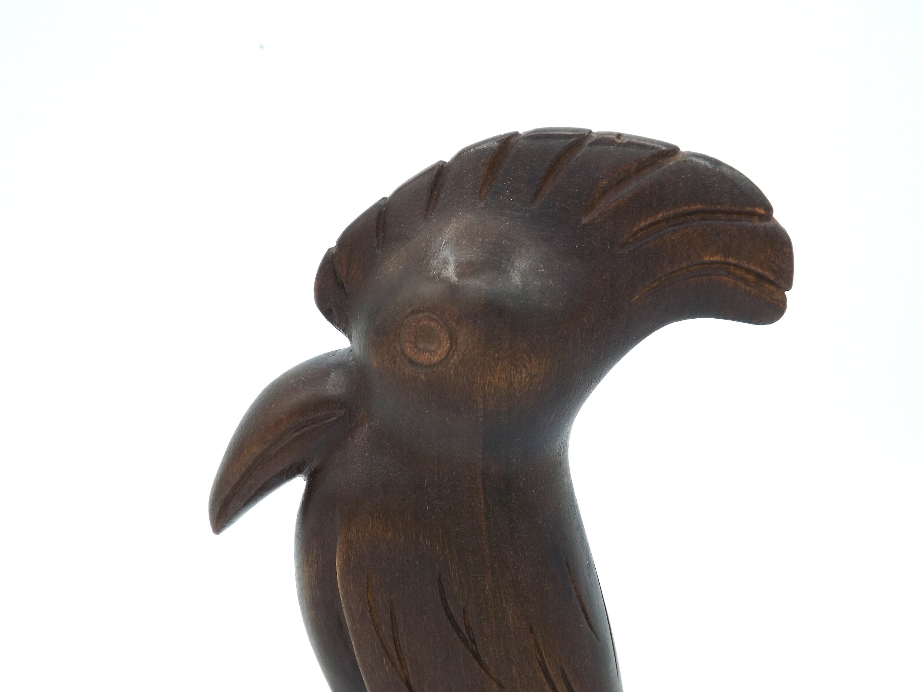 Wood Sculpture Parrot Hand Carved - Etsy