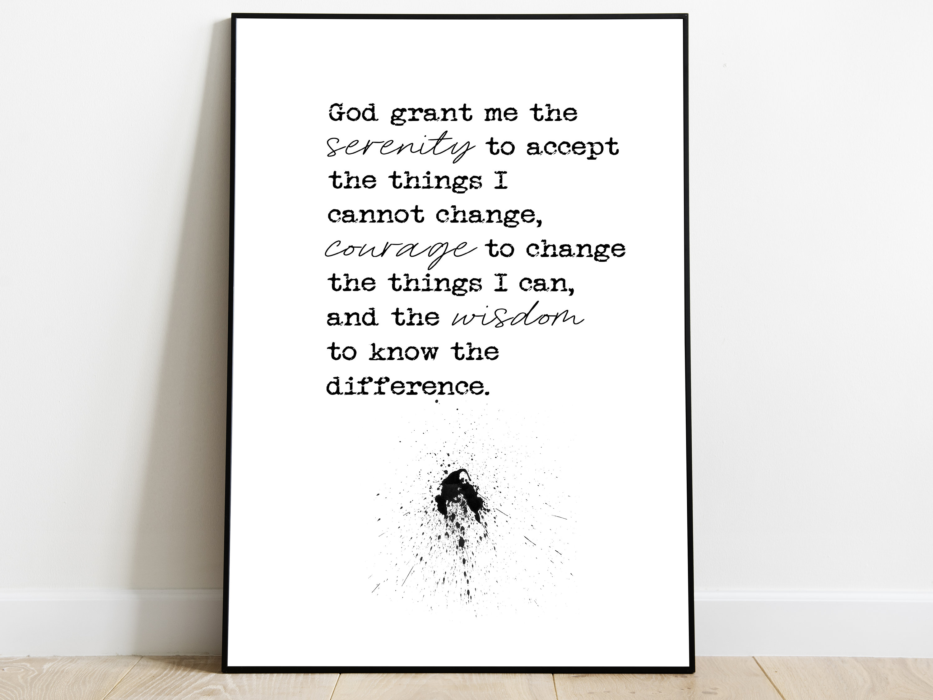 Serenity Prayer Wall Art "god Grant Me the Serenity" and "wisdom to ...