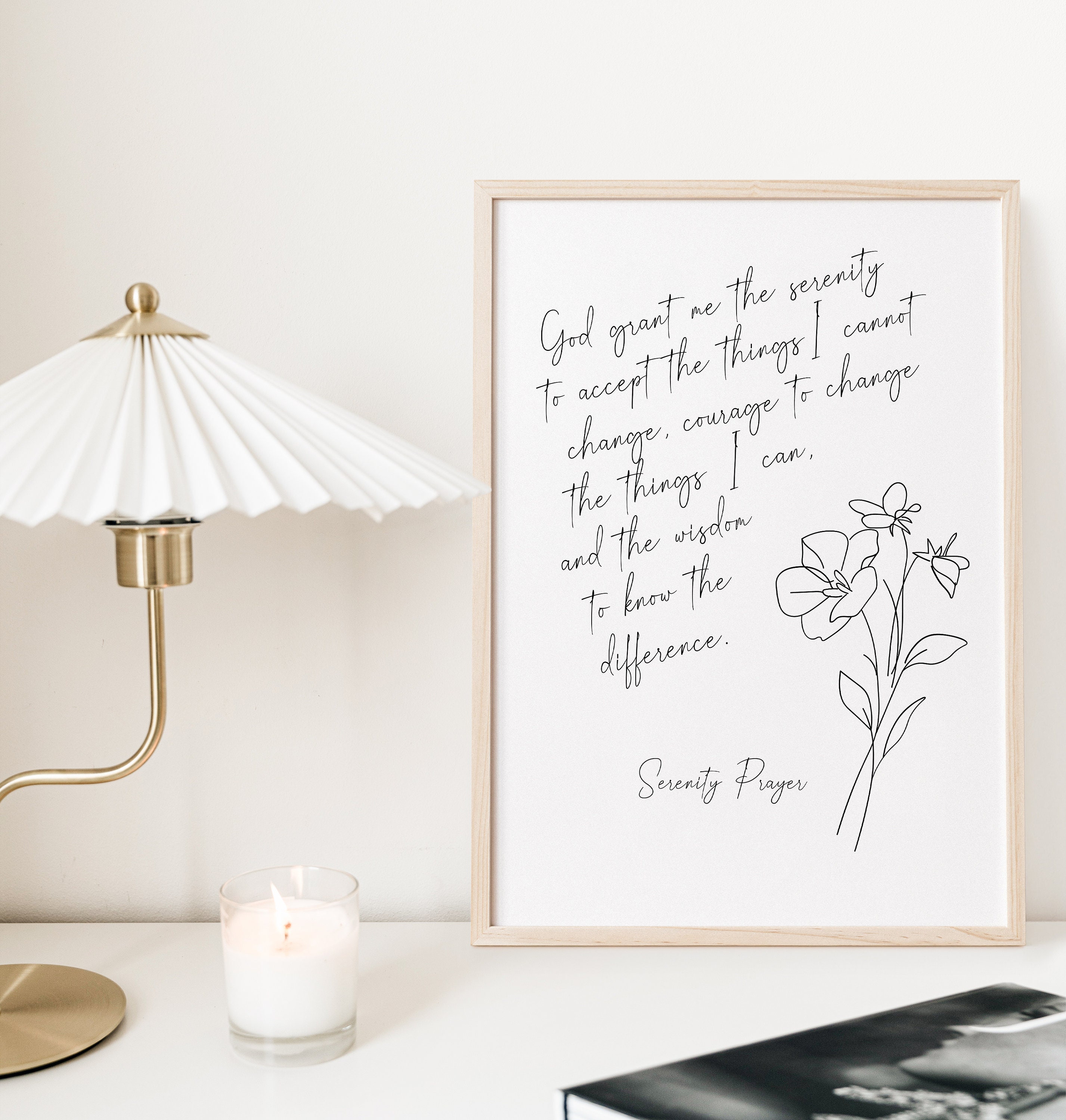 Serenity Prayer Wall Art "god Grant Me the Serenity" and "wisdom to ...