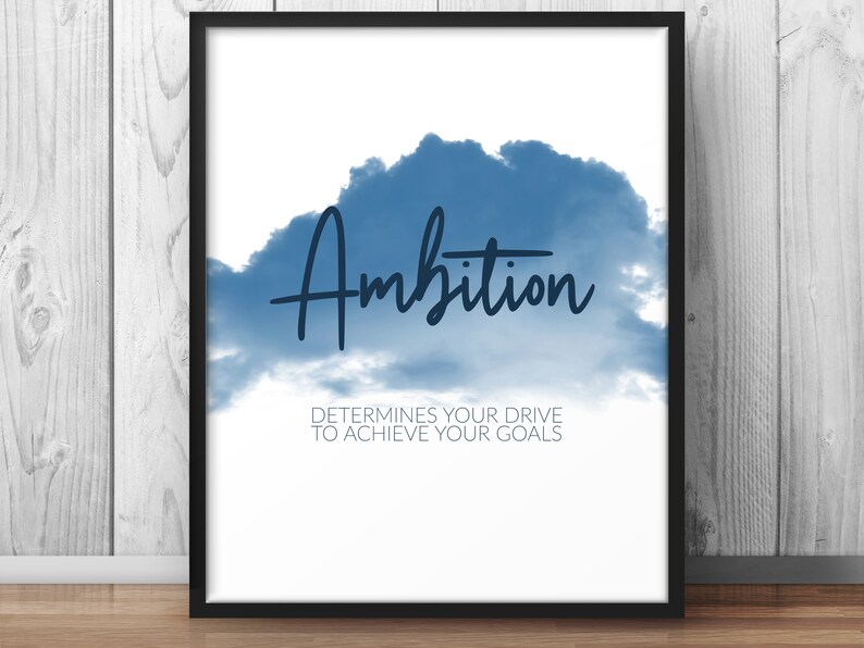 Ambition, Consistency, Success - Workplace Posters Apartment Decor ...