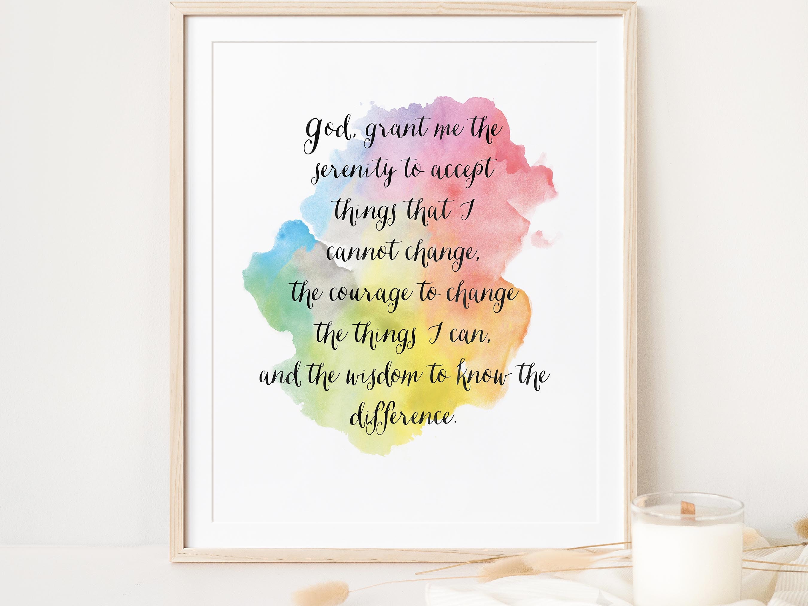Serenity Prayer Wall Art "god Grant Me the Serenity" and "wisdom to ...