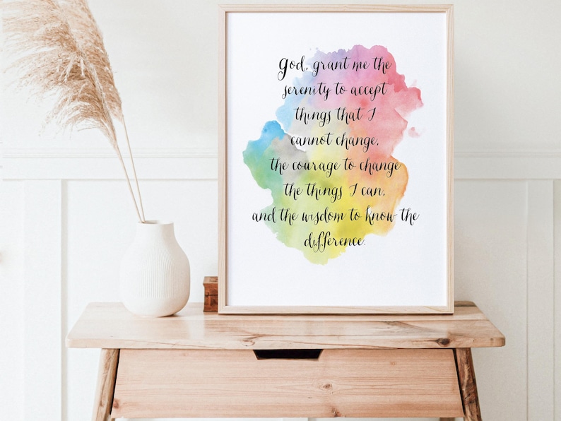 Serenity Prayer Wall Art "god Grant Me the Serenity" and "wisdom to ...