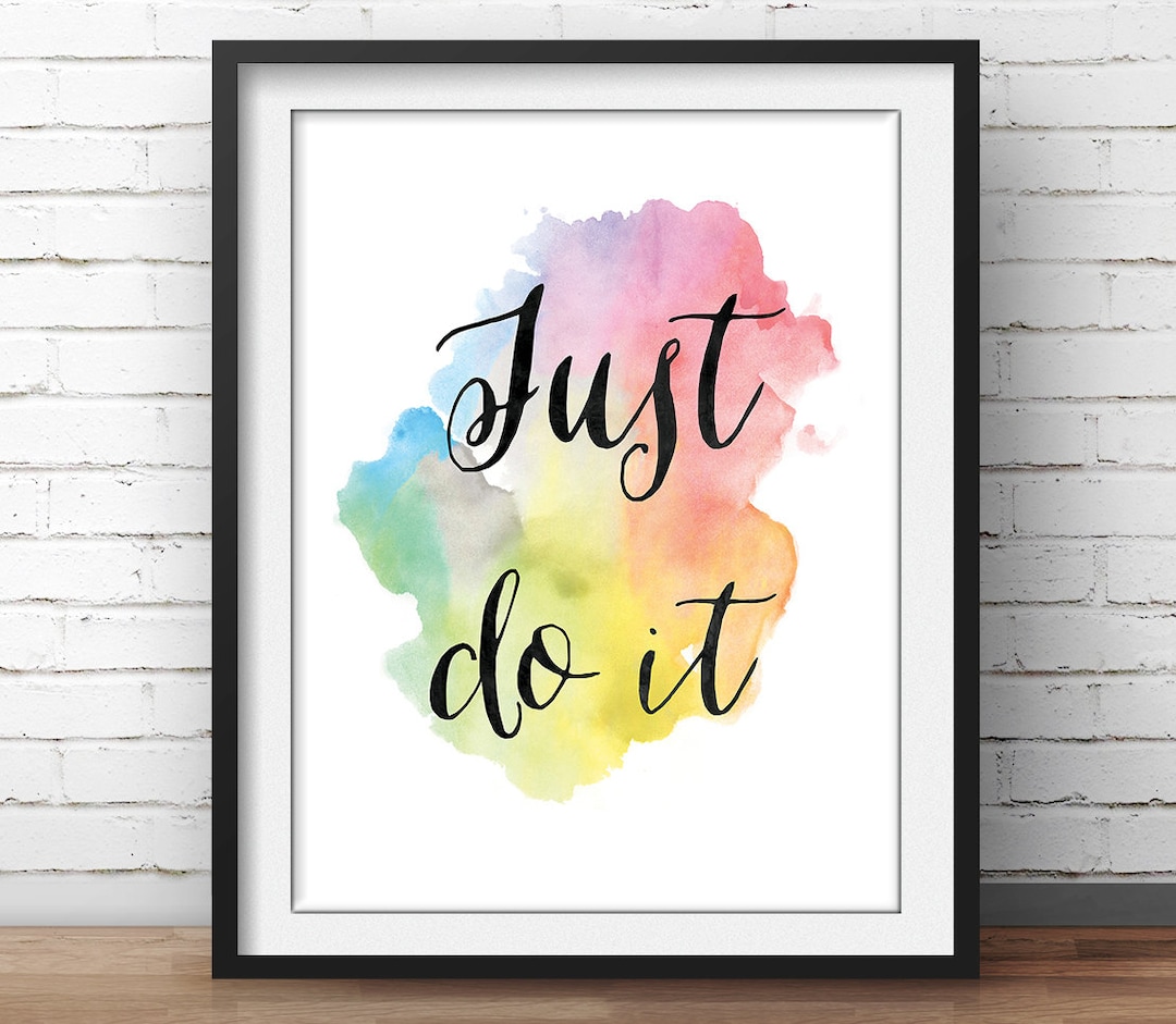 Motivational Poster Just Do It Inspirational Print Office - Etsy