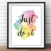 Motivational Poster Just Do It Inspirational Print Office | Etsy