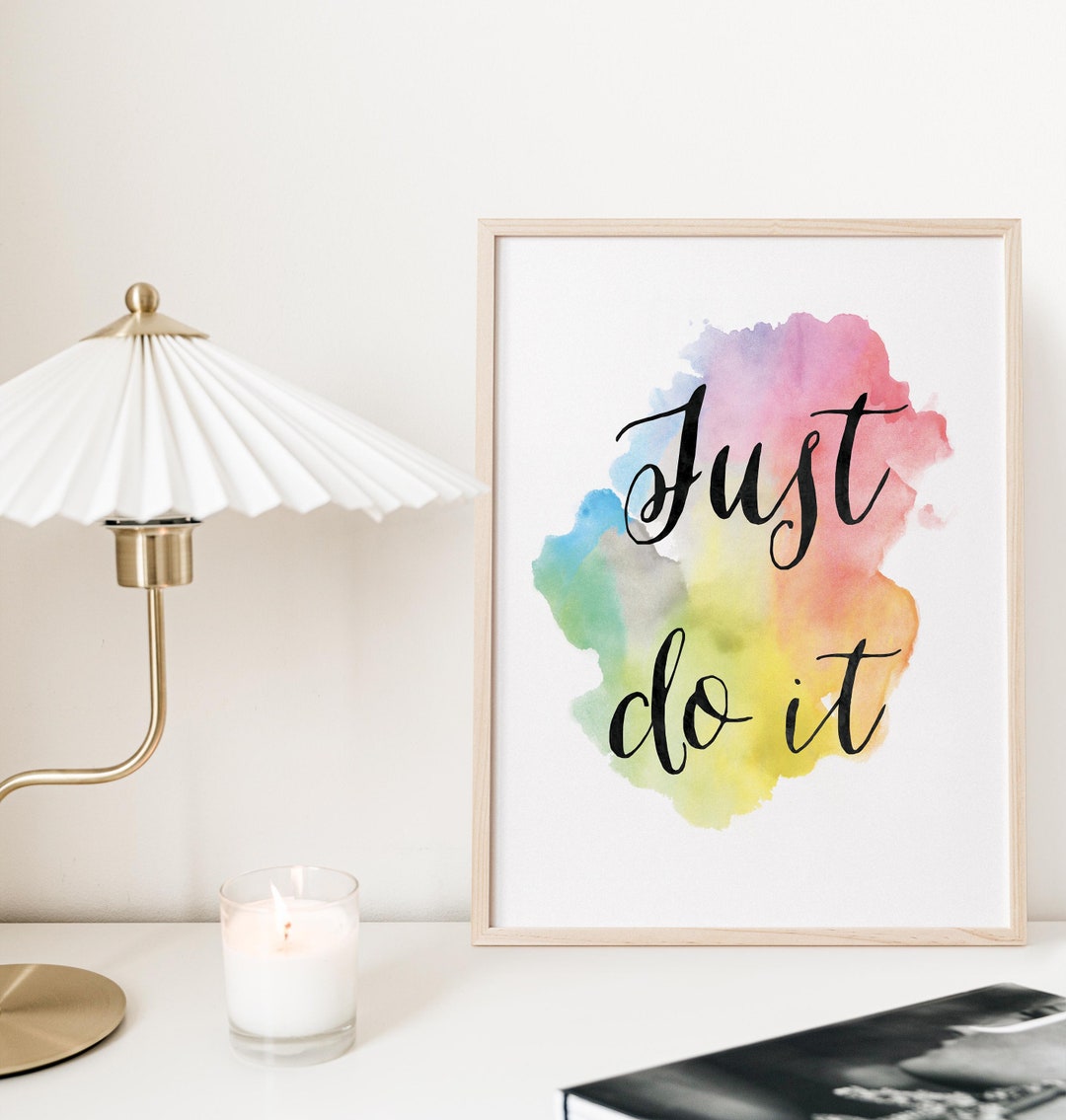 Motivational Poster, Just Do It, Inspirational Print, Office Decor ...