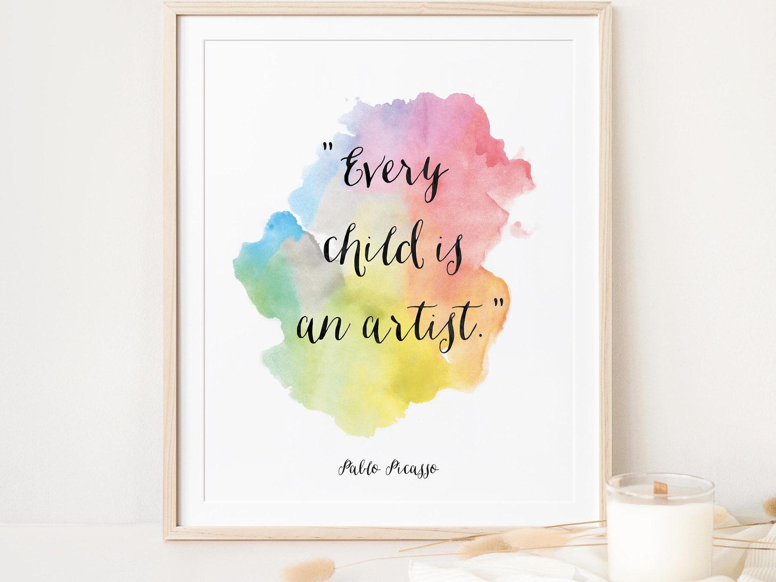 Every Child is an Artist - Pablo Picasso Quote Poster, Every Child ...