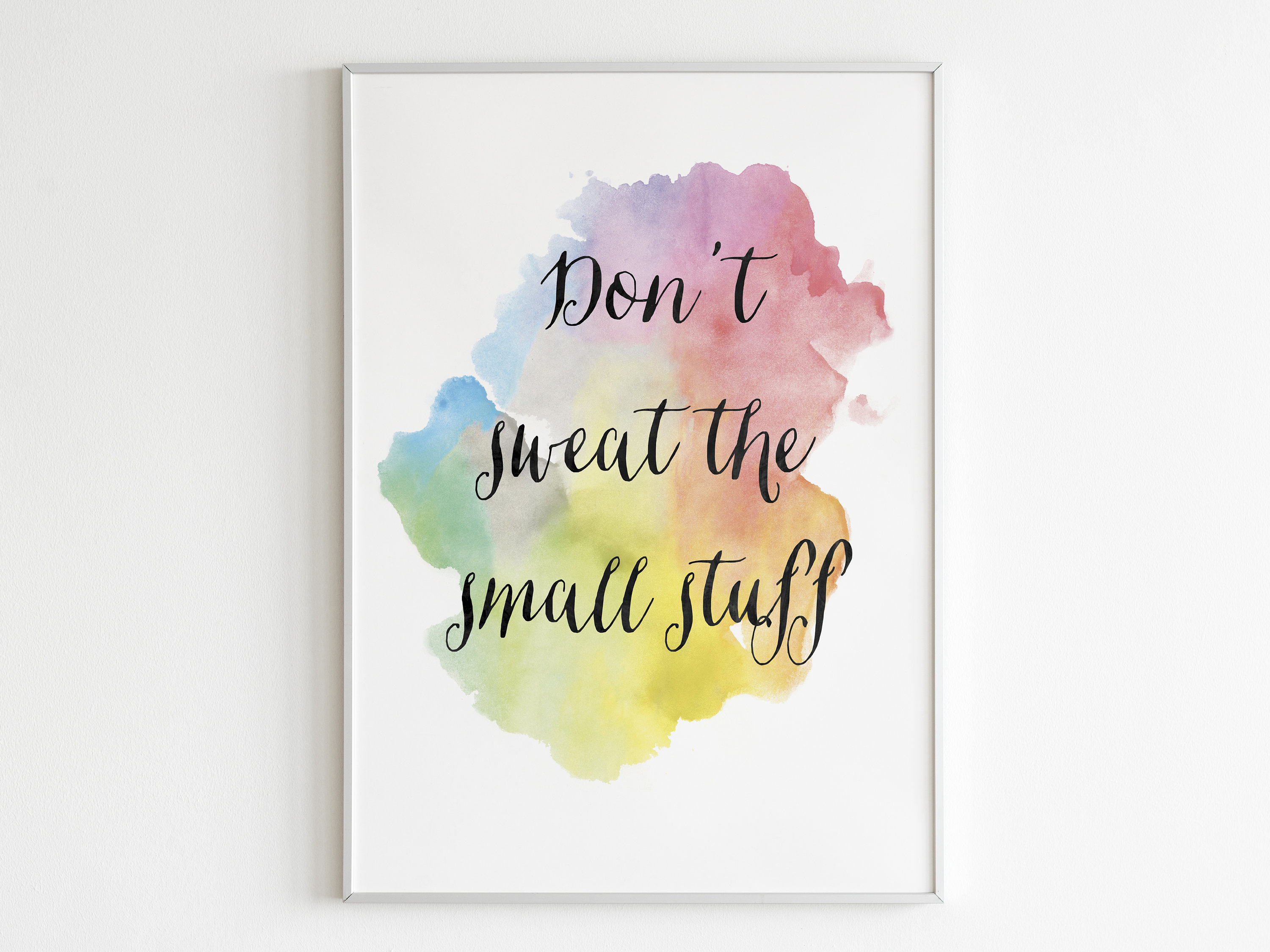 Motivational Quote Poster don't Sweat the Small Stuff Office Decor ...