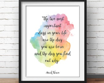 Mark Twain Quote Poster - Etsy