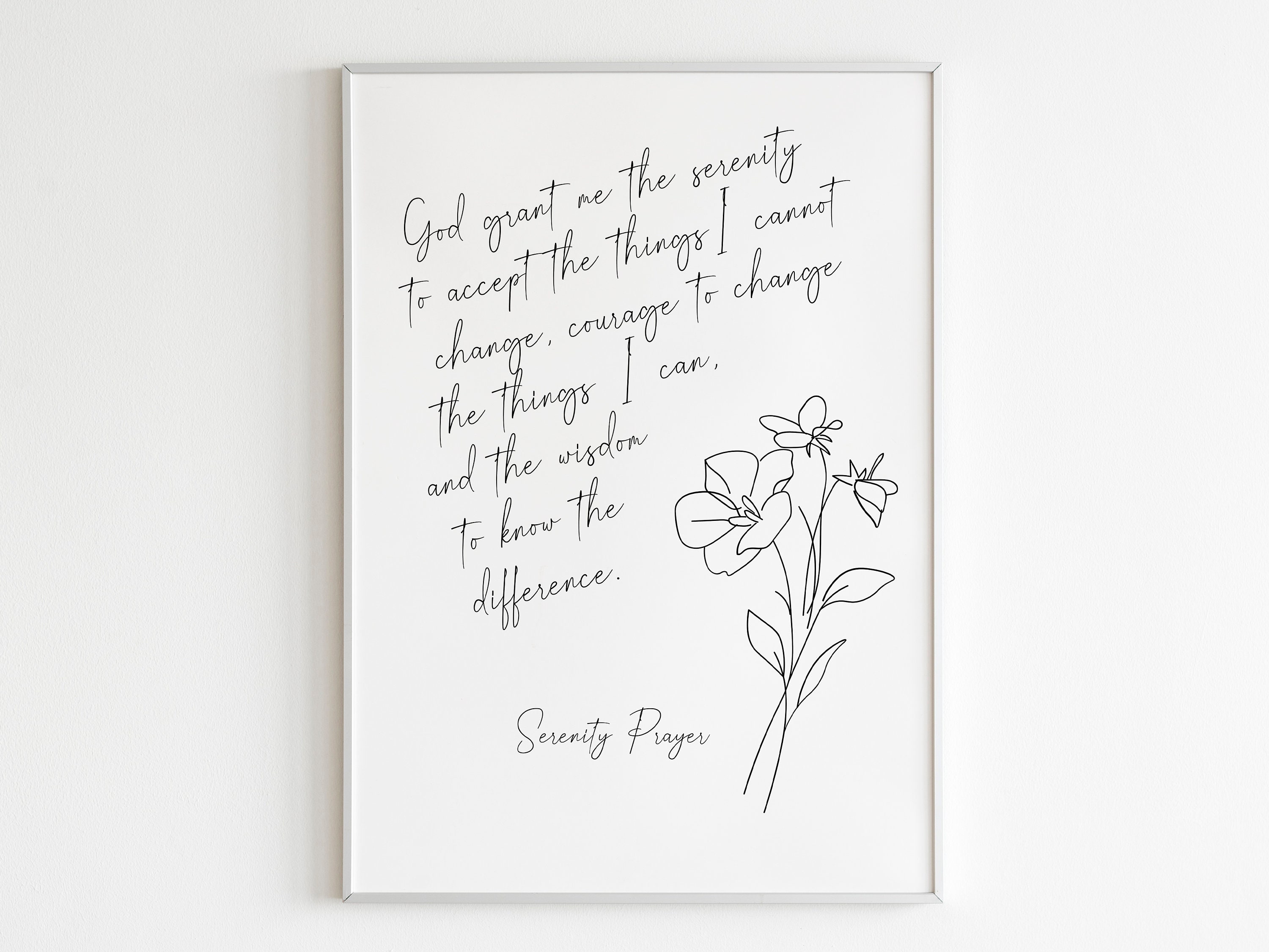 Serenity Prayer Wall Art "god Grant Me the Serenity" and "wisdom to ...