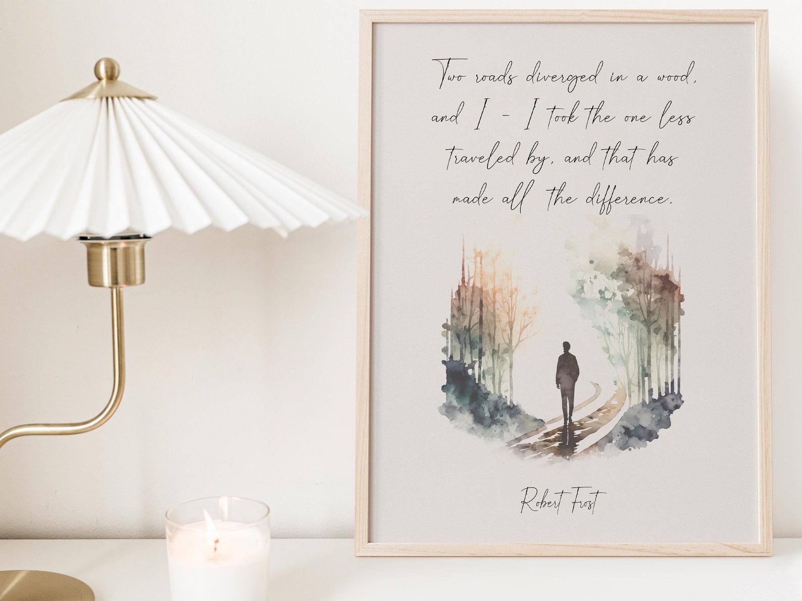 Robert Frost Quote two Roads Diverged in a Wood, i Took the One Less ...