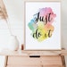 Motivational Poster, Just Do It, Inspirational Print, Office Decor ...