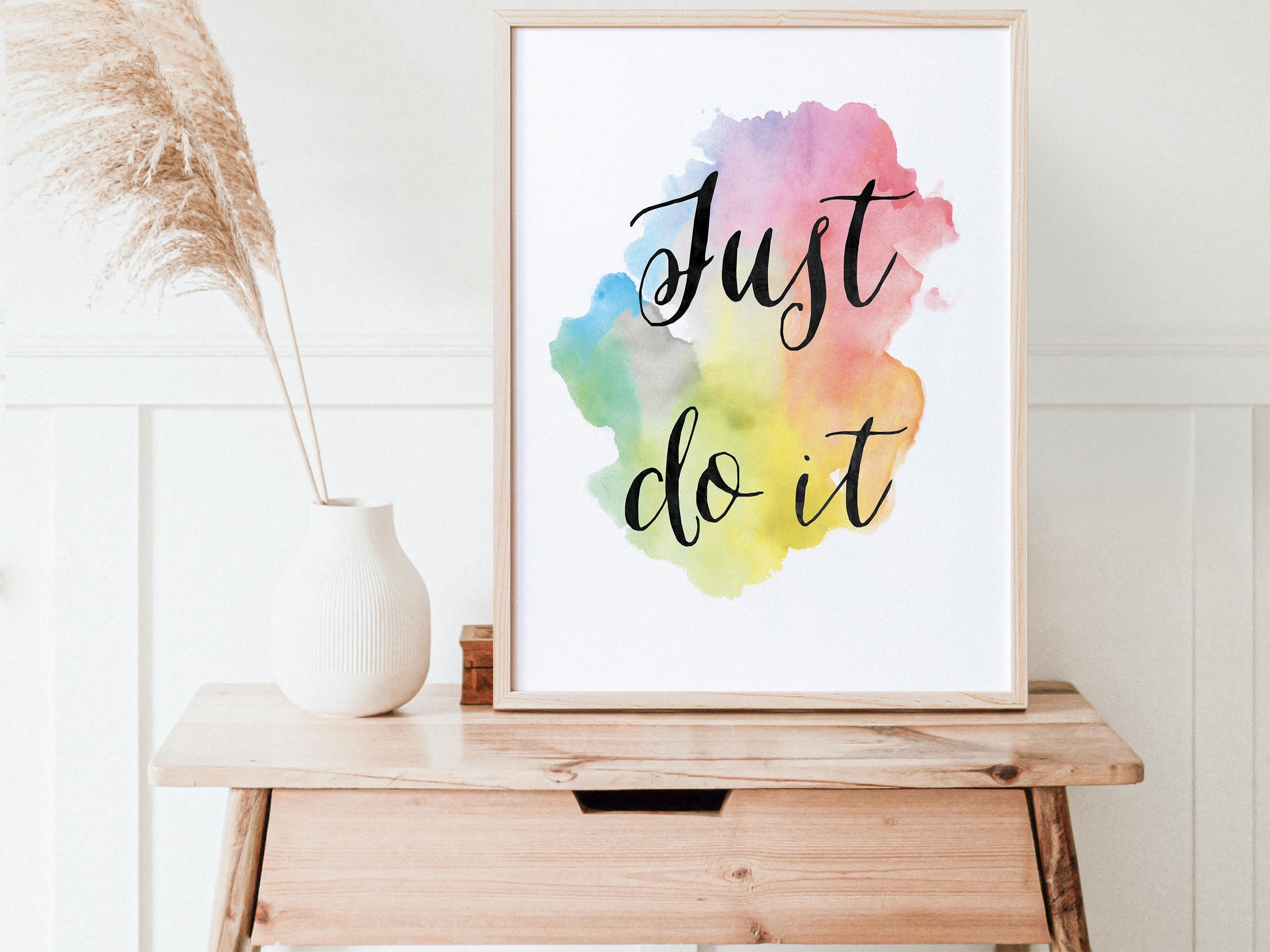 Motivational Poster, Just Do It, Inspirational Print, Office Decor ...