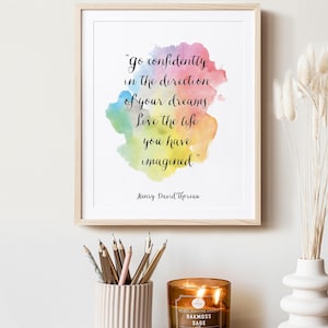 Thoreau Quote Poster "go Confidently in the Direction of You Dreams ...