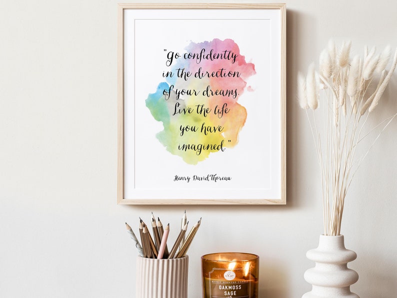 Thoreau Quote Poster "go Confidently in the Direction of You Dreams ...
